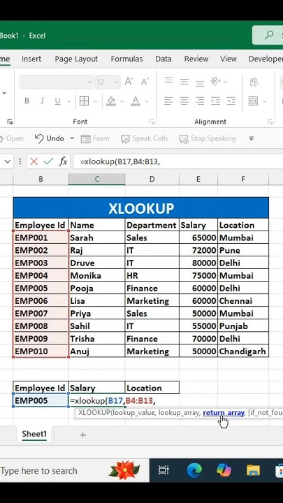 STOP USING MULTIPLE FORMULAS USE THIS | XLOOKUP | EXCEL WITH RAJNI #excelshorts #excel # ...