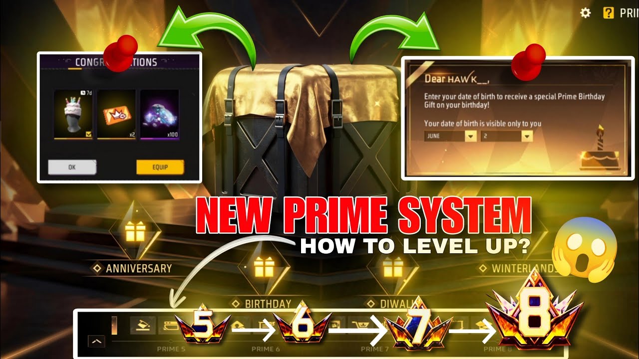 New prime system 😱💀 How to level up? | Free fire adda - YouTube