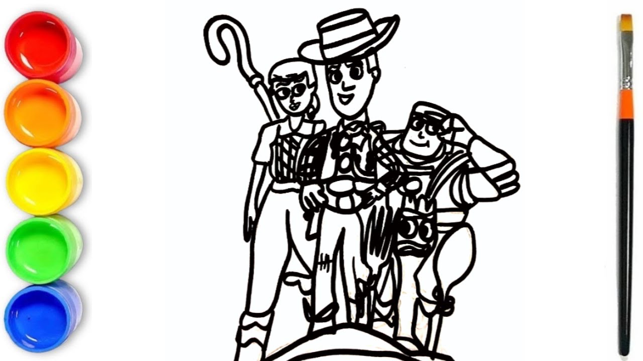 How to draw Toy Story Characters | Toy Story 4 - YouTube