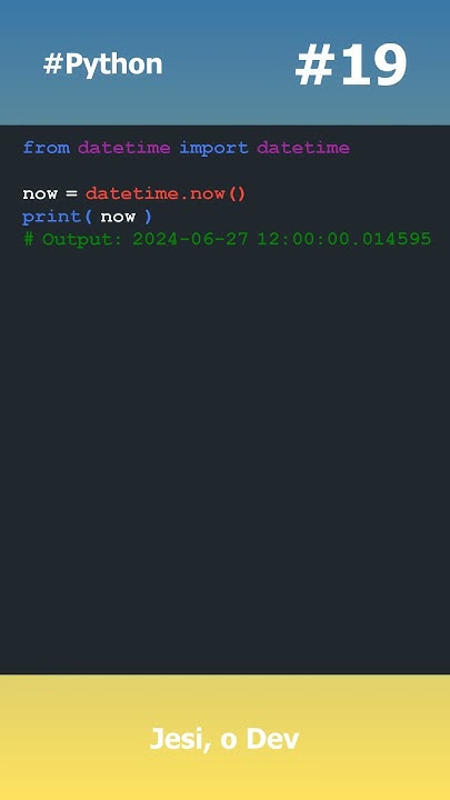 #python - Como Pegar a Data e Hora Atual - YouTube