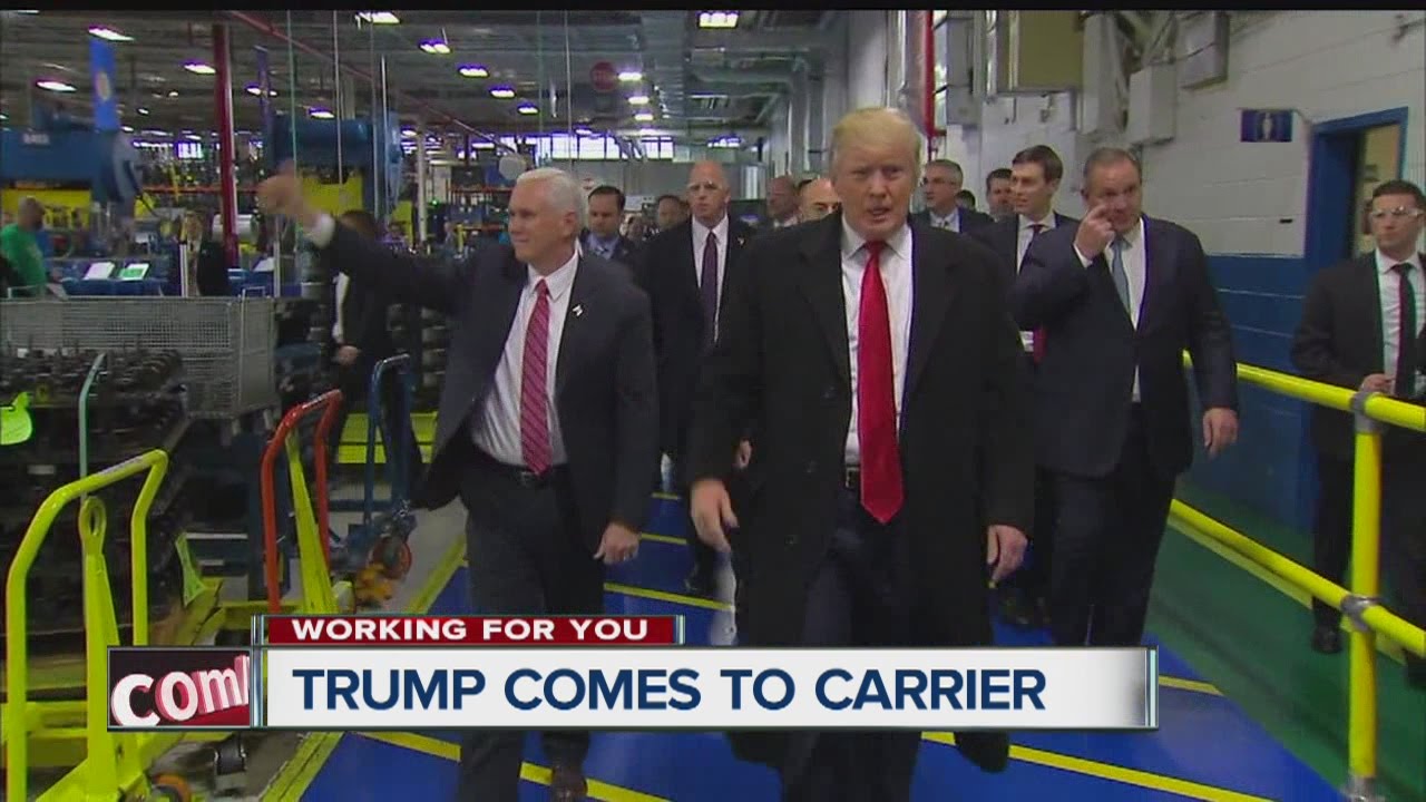 Trump visits Carrier plant to announce deal saving over 1,000 jobs ...