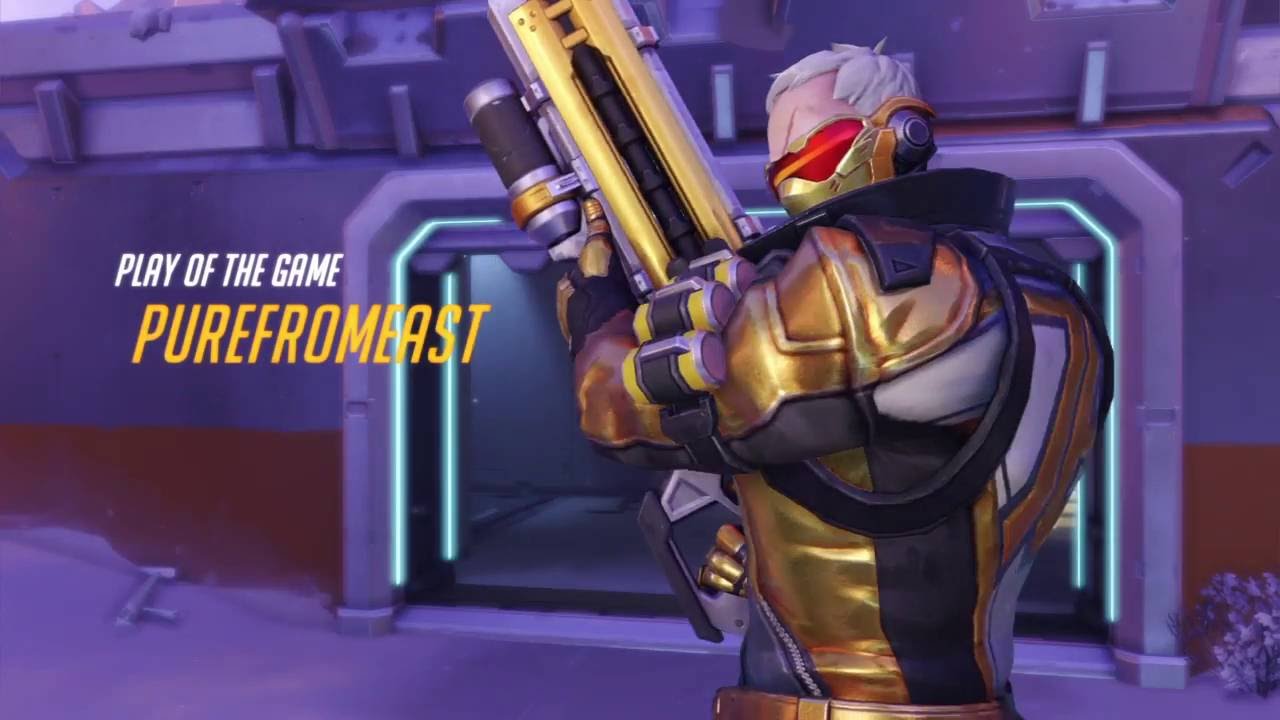 Overwatch Golden Soldier 76 Play Of The Day Killer - YouTube
