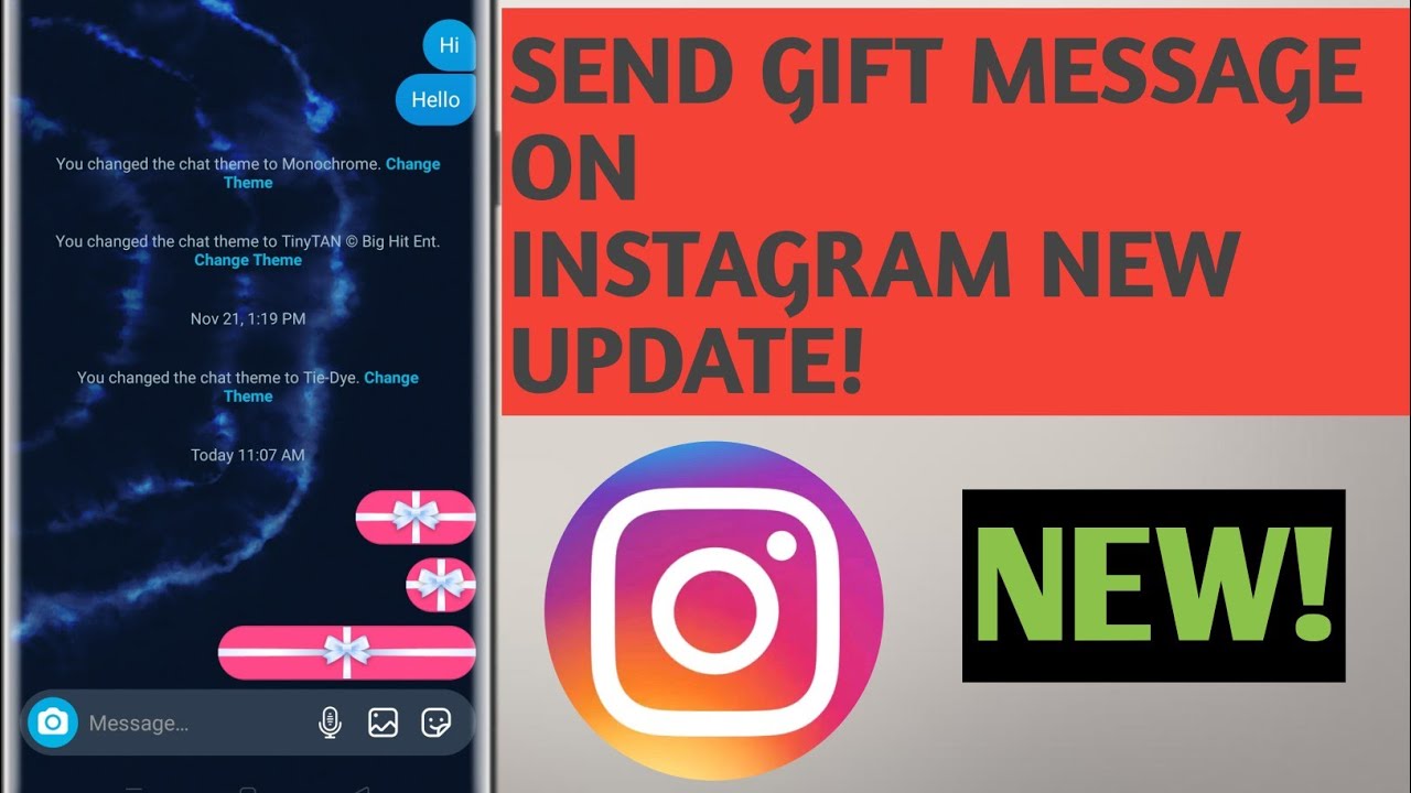 Instagram New Update || How To Send A Gift Message On Instagram - YouTube