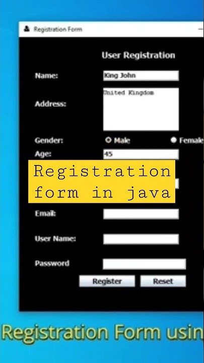 Registration form using java JDBC #ytshorts #trending #viralvideo #viral #shortsfeed #shorts ...