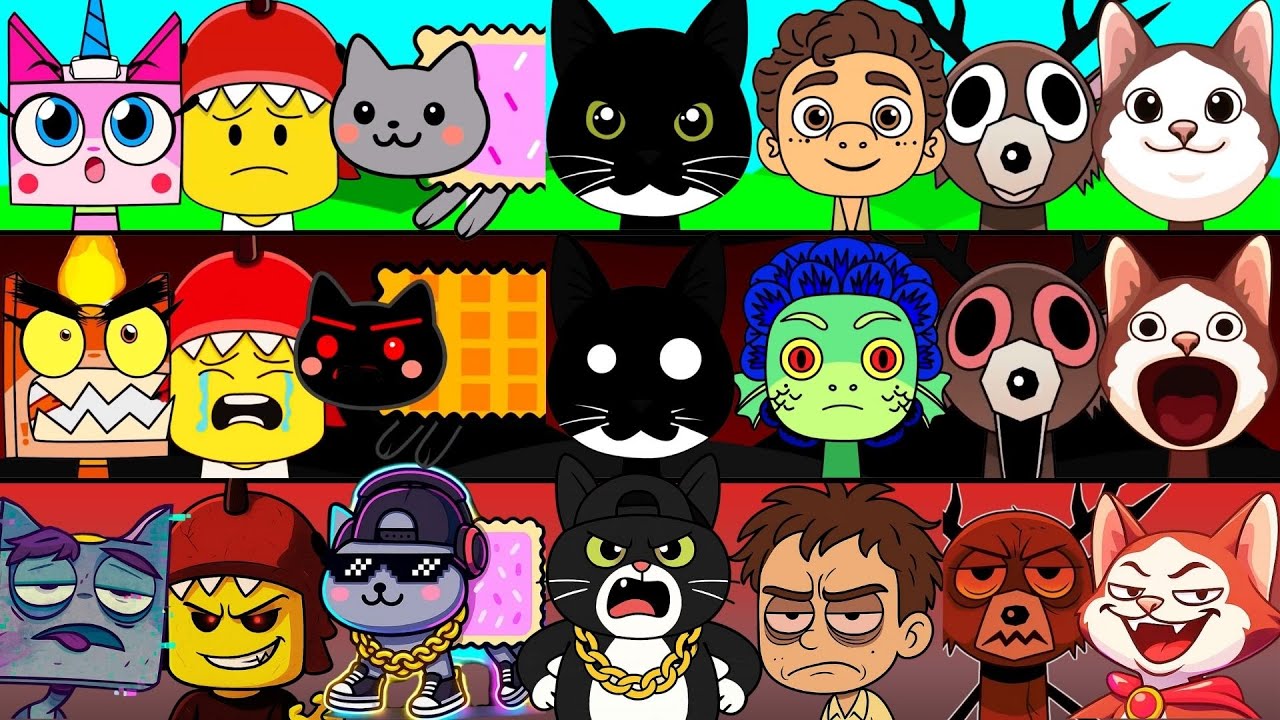 NEW! Incredibox Sprunki OC Phase 1 to Phase 3 Maxwell Cat!, Nyan Cat ...