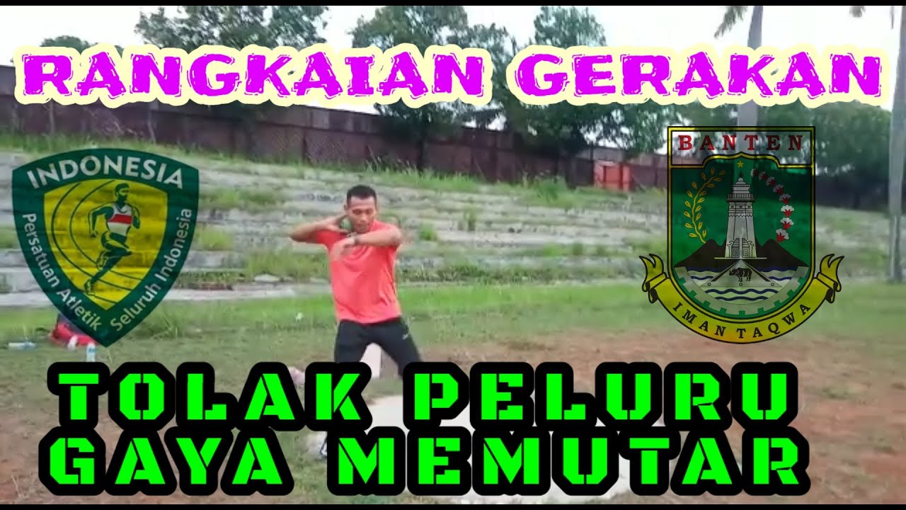 tolak peluru gaya memutar dan gaya glide ||rangkaian gerakan serta ...