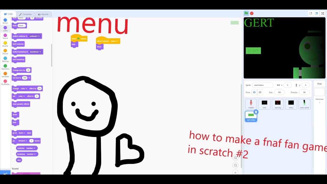 how to make a fnaf fan game on scratch #2 - YouTube