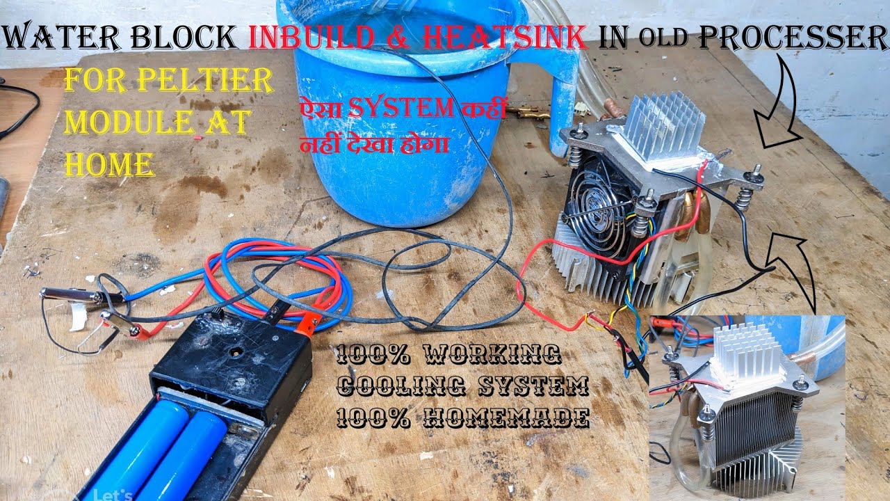 Making powerful cooling system for peltier module at home // Water ...