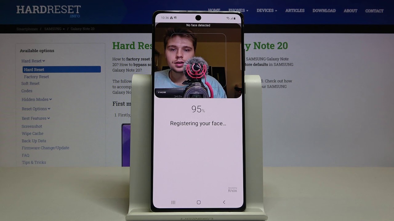 How to Set Up Face Unlock in SAMSUNG Galaxy Note 20 – Add Face Unlock ...
