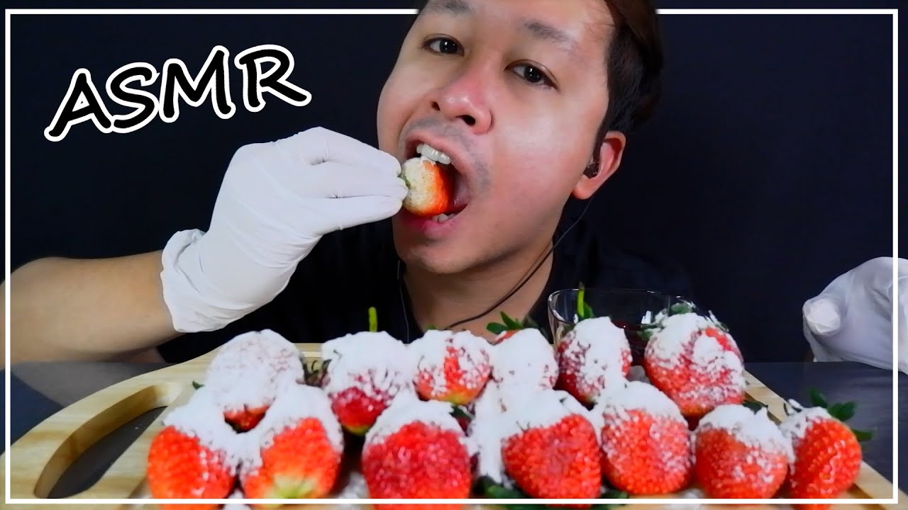 ASMR | STRAWBERRIES (EATING SOUNDS) NO TALKING | TAE ASMR - YouTube