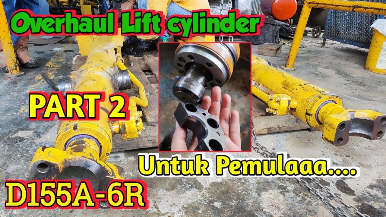 D155 Cara overhaul Lift cylinder Part 2 - YouTube