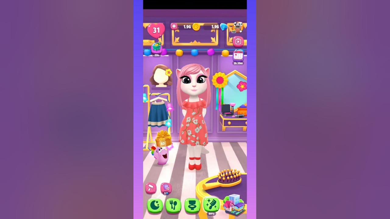 My Talking Angela Dress Up Shortsvideo Youtube