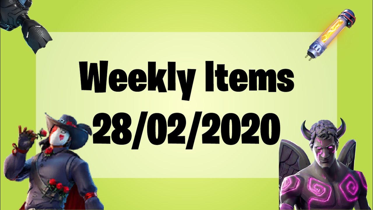 Fortnite : PVE Weekly Items 28/02/2020 Lynx Kassy, Dashing Hawk, Fallen ...