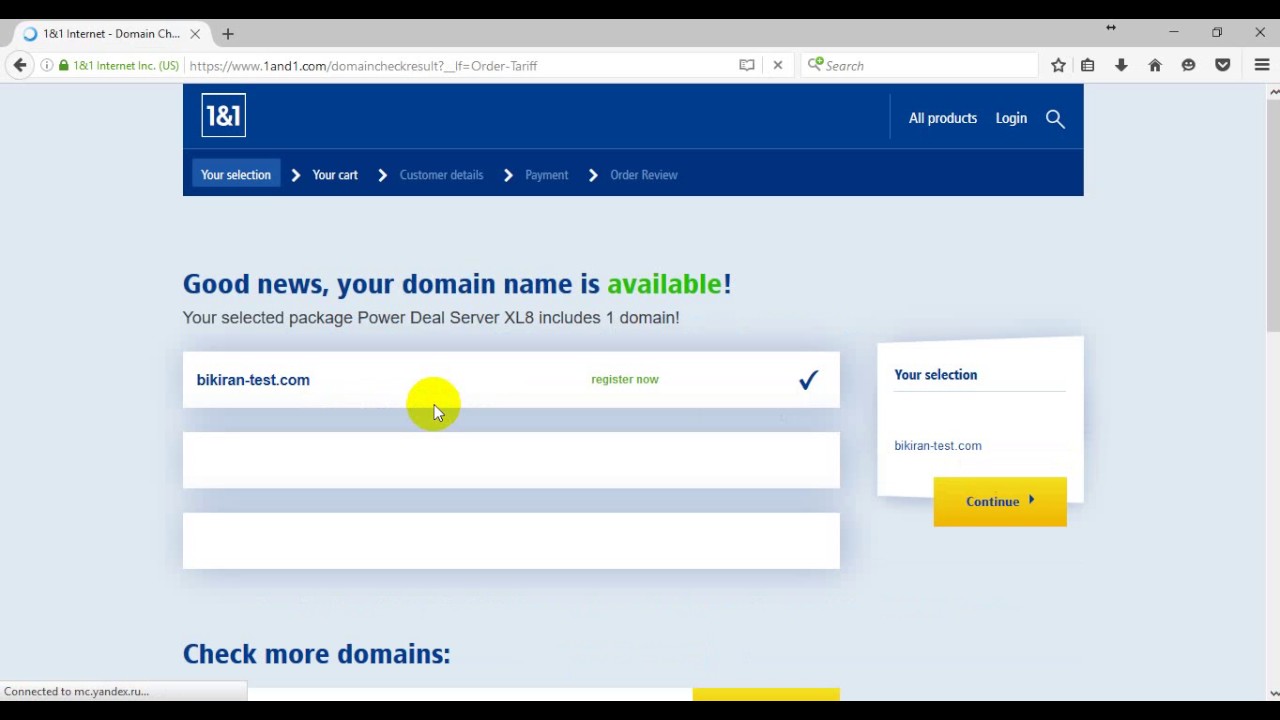 1and1 Dedicated hosting purchase process ️ - YouTube