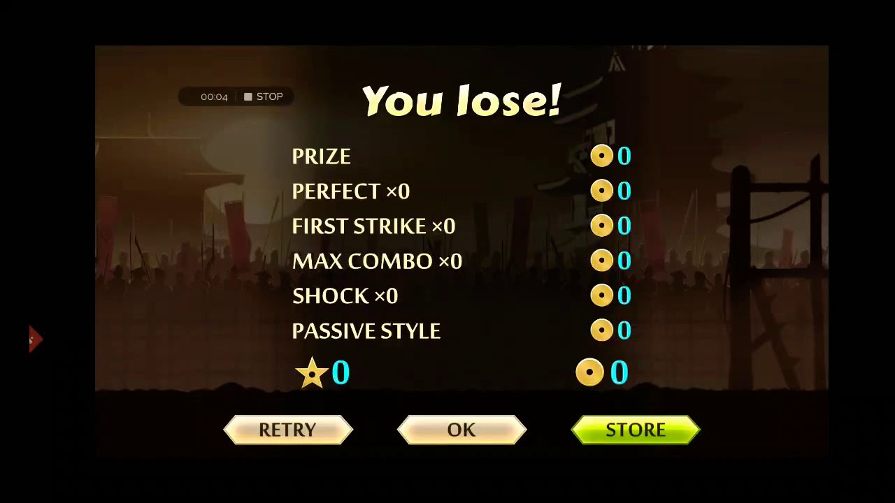 First loss in shadow fight 2 - YouTube