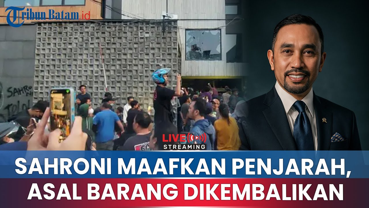 🔵Ahmad Sahroni Janji Tak Penjarakan Penjarah yang Kembalikan Barang ...
