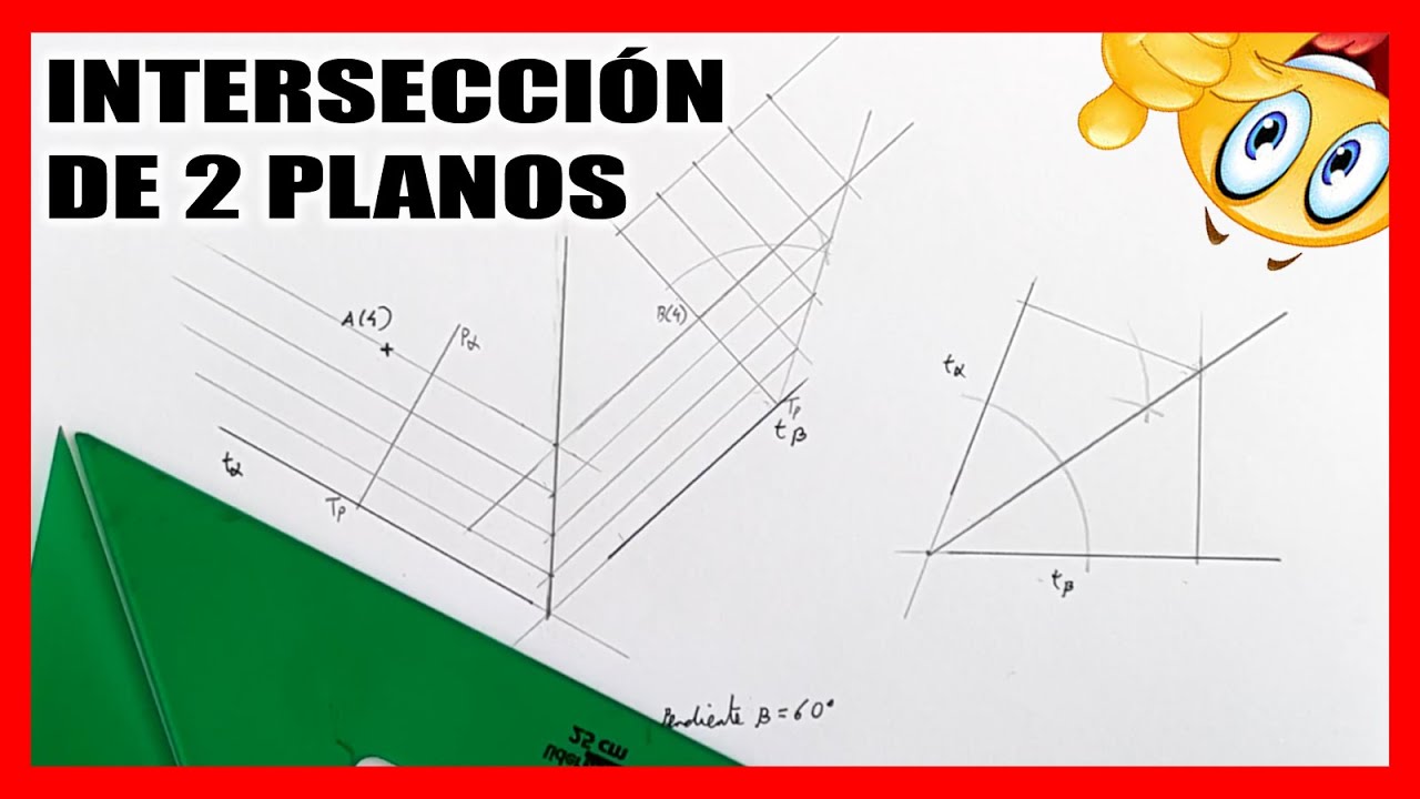 📚 INTERSECCION 2 PLANOS ⚔️ Sistema de planos acotados dibujo técnico ...