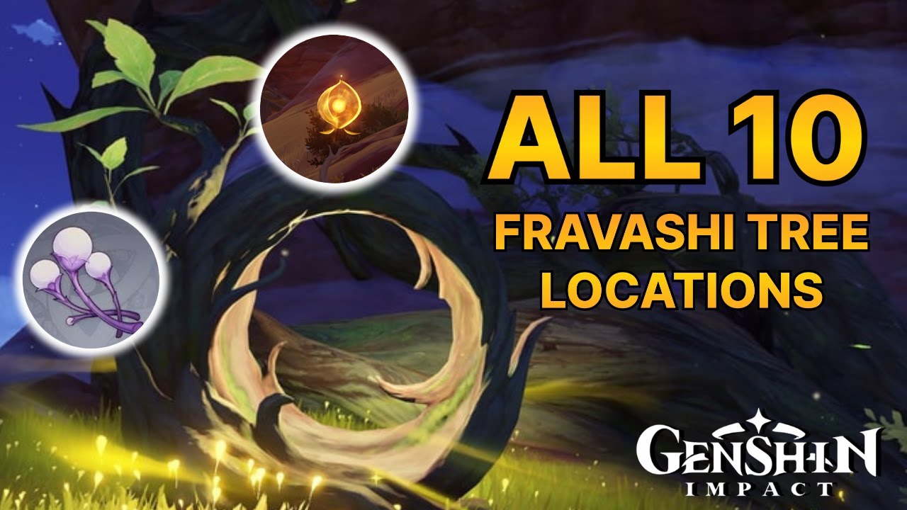 All Fravashi Tree Locations Udumbara Pistil | Sumeru | Genshin Impact 3 ...