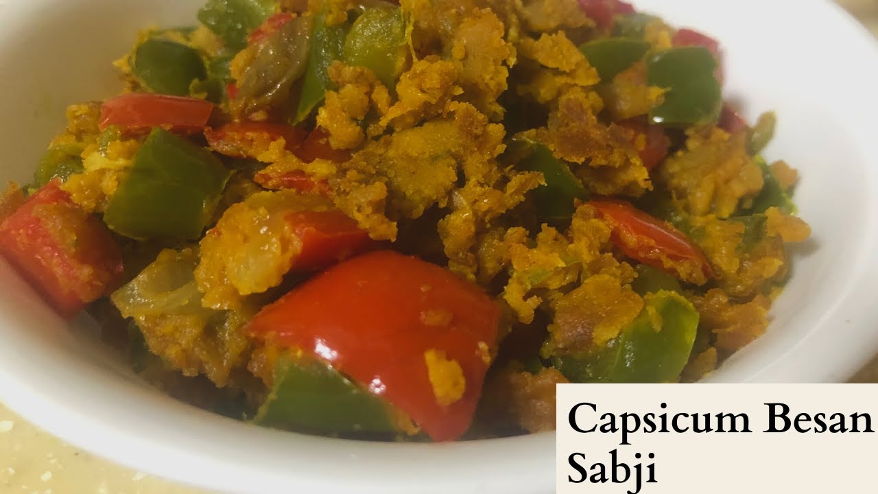 Capsicum Besan Sabji | Shimla mirch besan sabji - YouTube