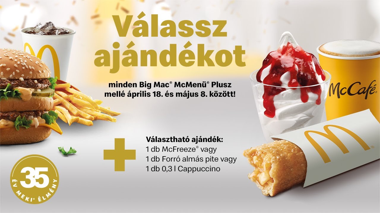 Minden Big Mac® McMenü® Plusz mellé McFreeze®, 0,3l-es Cappuccino vagy ...