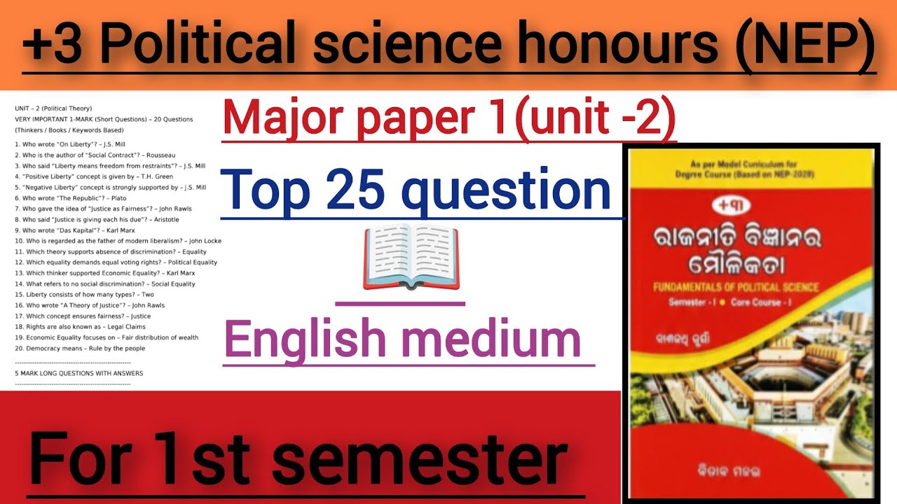 +3 political science honours major paper-1//unit-2#study#viralvideo# ...