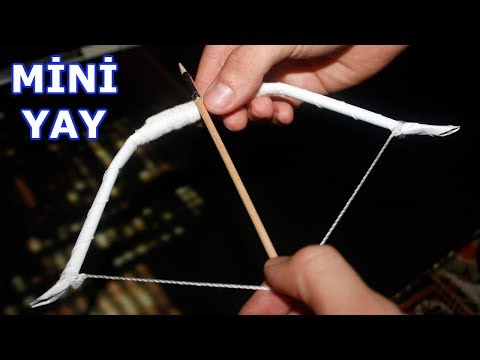 20 Metre Menzilli Kağıttan Mini Yay Nasıl Yapılır ? / Ok Yapımı