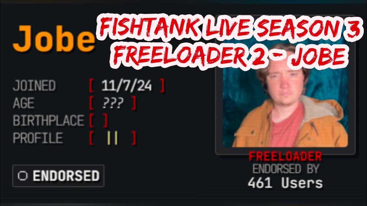 Fishtank live season 3 - 2nd freeloader Jobe enters the house - YouTube
