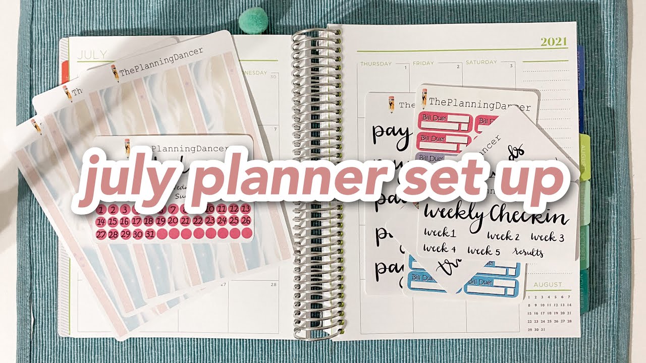 july budget planner set up | plum paper monthly | set up with me (time ...