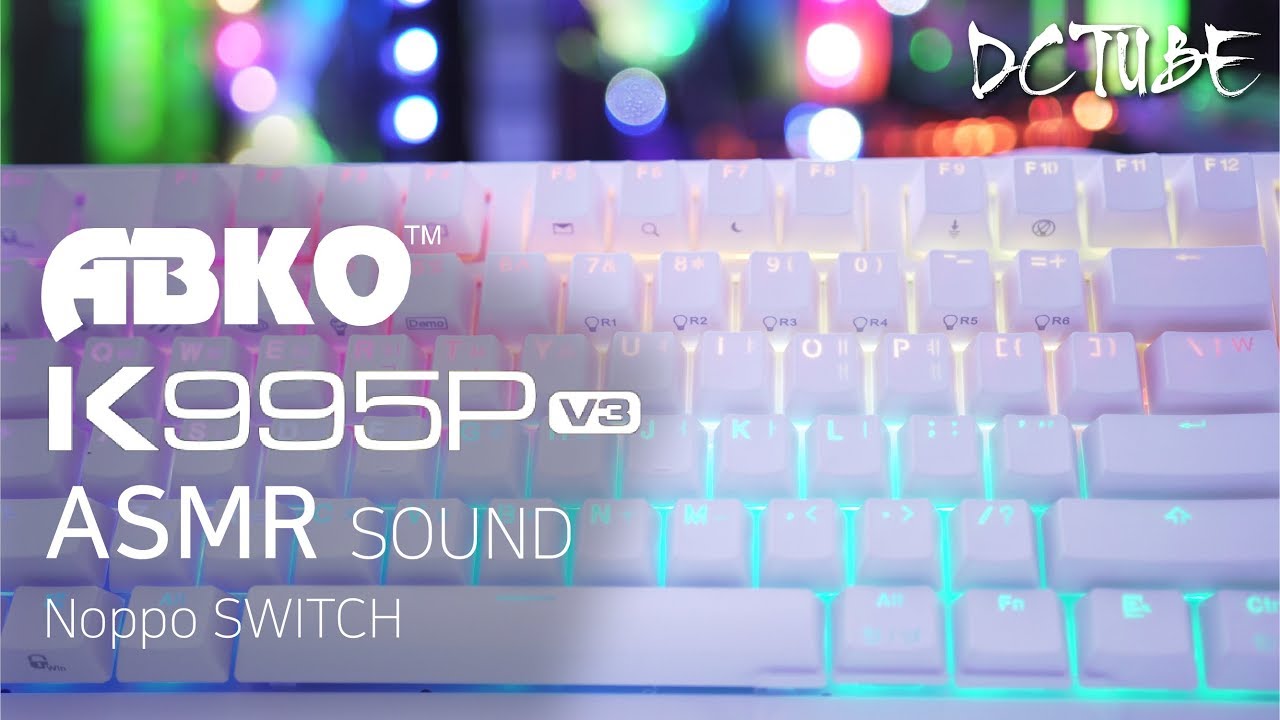 [ASMR] ABKO HACKER K995P V3 무접점(정전용량) 키보드 타건음 소리 [노뿌 축] - YouTube