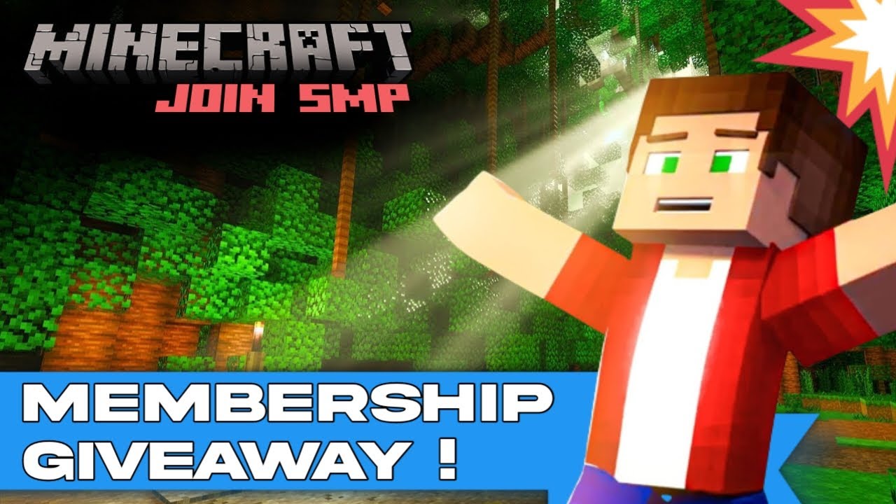 5 Membership Giveaway|| Live Let's Play Minecraft|| Join Smp Now - YouTube