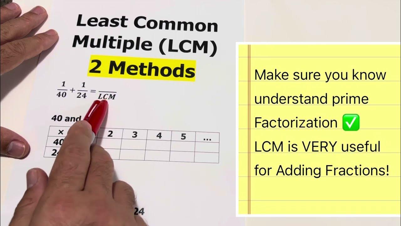 GED Math Lesson 14 / ☑️ How to find Least Common Multiple | What is the LCM 2 different methods ...