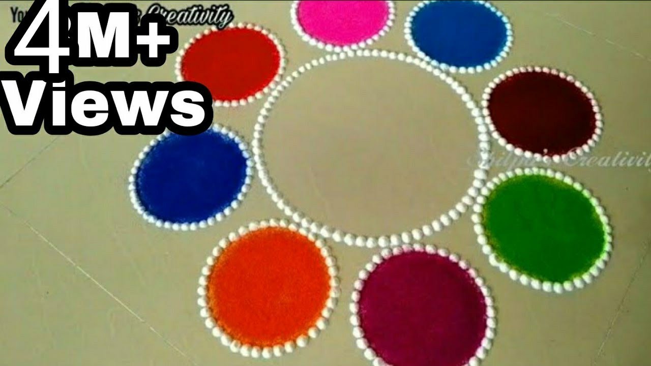 Happy Diwali Simple Rangoli Design 2024 | शुभ दिवाली रंगोली | Beautiful ...