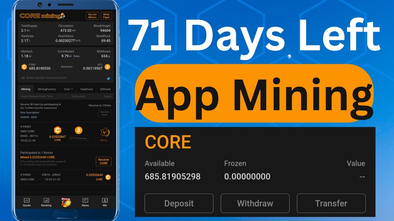 CORE Mining Latest Updates Oct 2022 | We Have 71 Days Left to Mine CORE ...