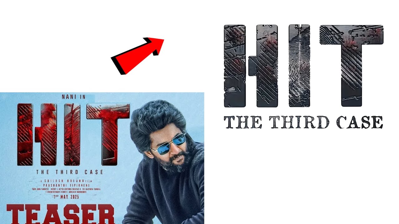 HIT 3 Movie Title | HIT 3 Title Png | Telugu Text HIT 3 | HIT 3 Title ...