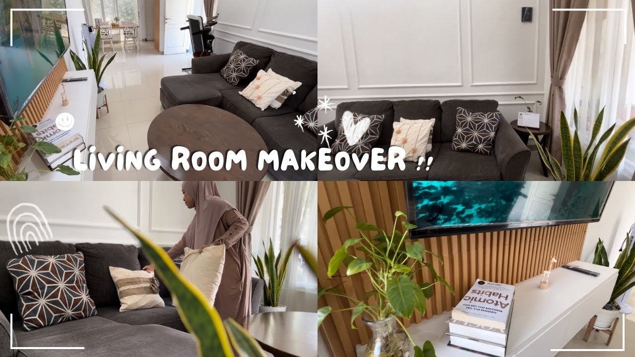living room makeover 🏡 MAKEOVER LOW BUDGET ruang tamu jadi Aesthetic ...