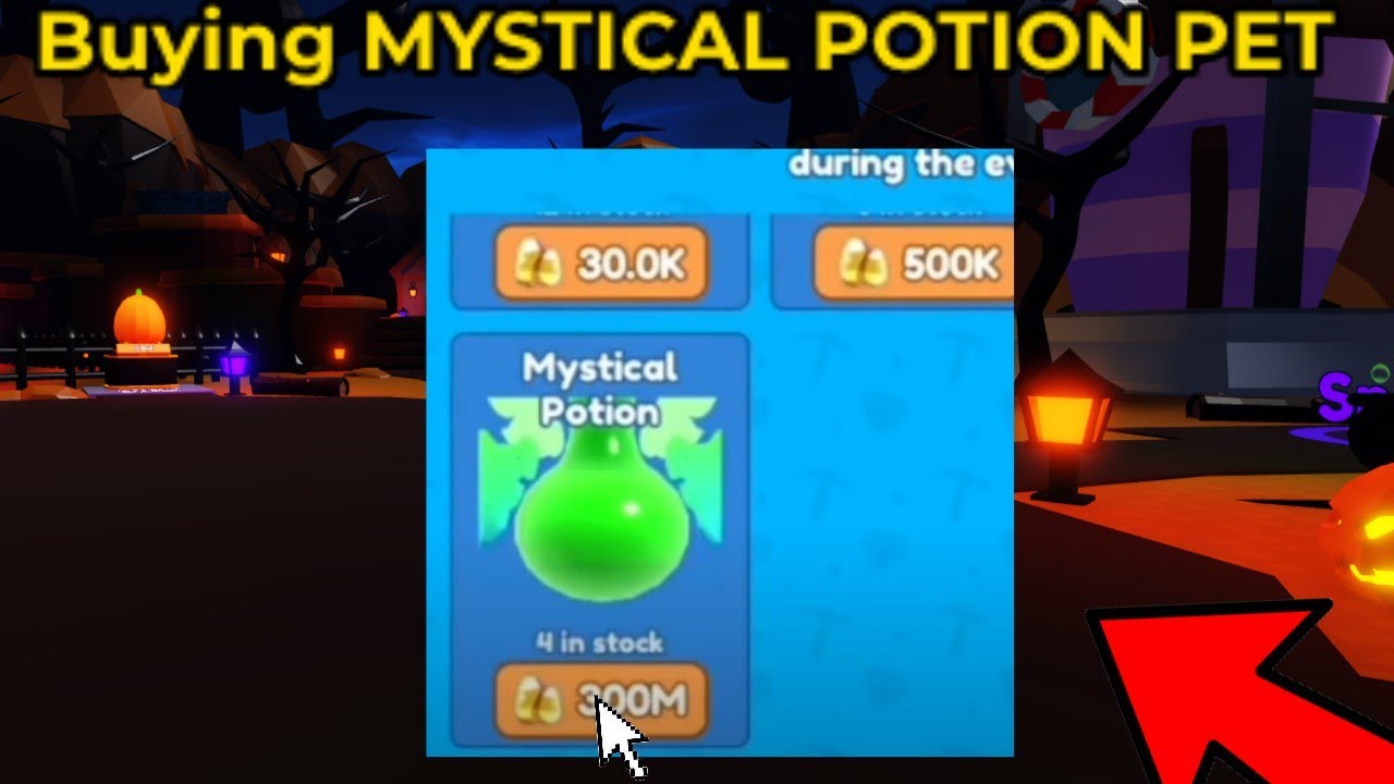 Buying The New *MYSTICAL POTION PET* From Event Shop In Mining Sim 2 ...