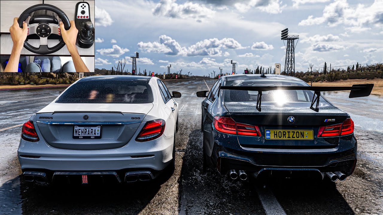 Brabus 800 vs BMW M5 | Forza Horizon 5 | Steering Wheel Gameplay - YouTube