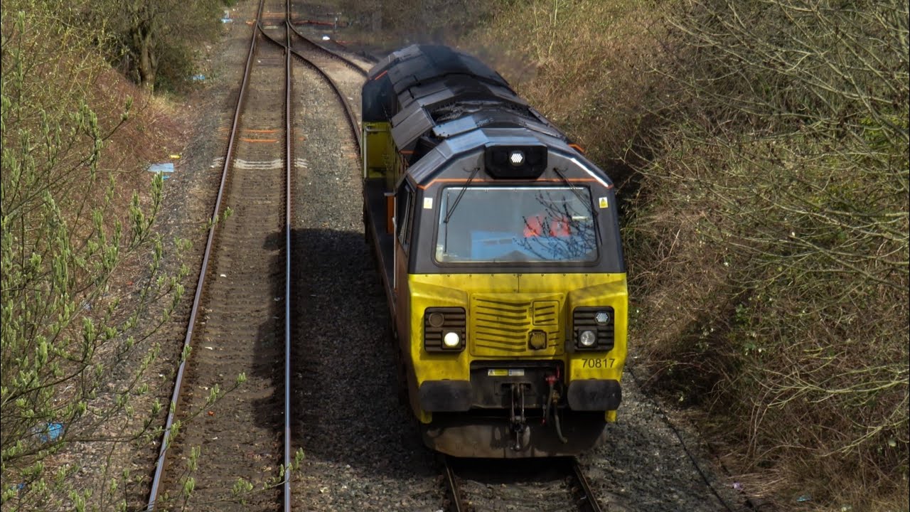 Colas Rail Class 70 No. 70817 on 0F54 Doncaster C.H.S - Crewe Basford ...