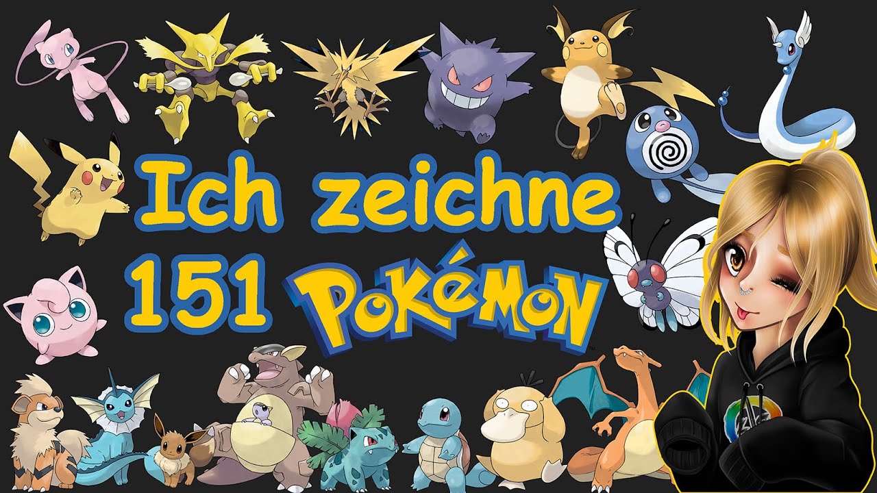 Ich zeichne alle 151 Pokemon der 1 Generation!!! Part 1 - YouTube