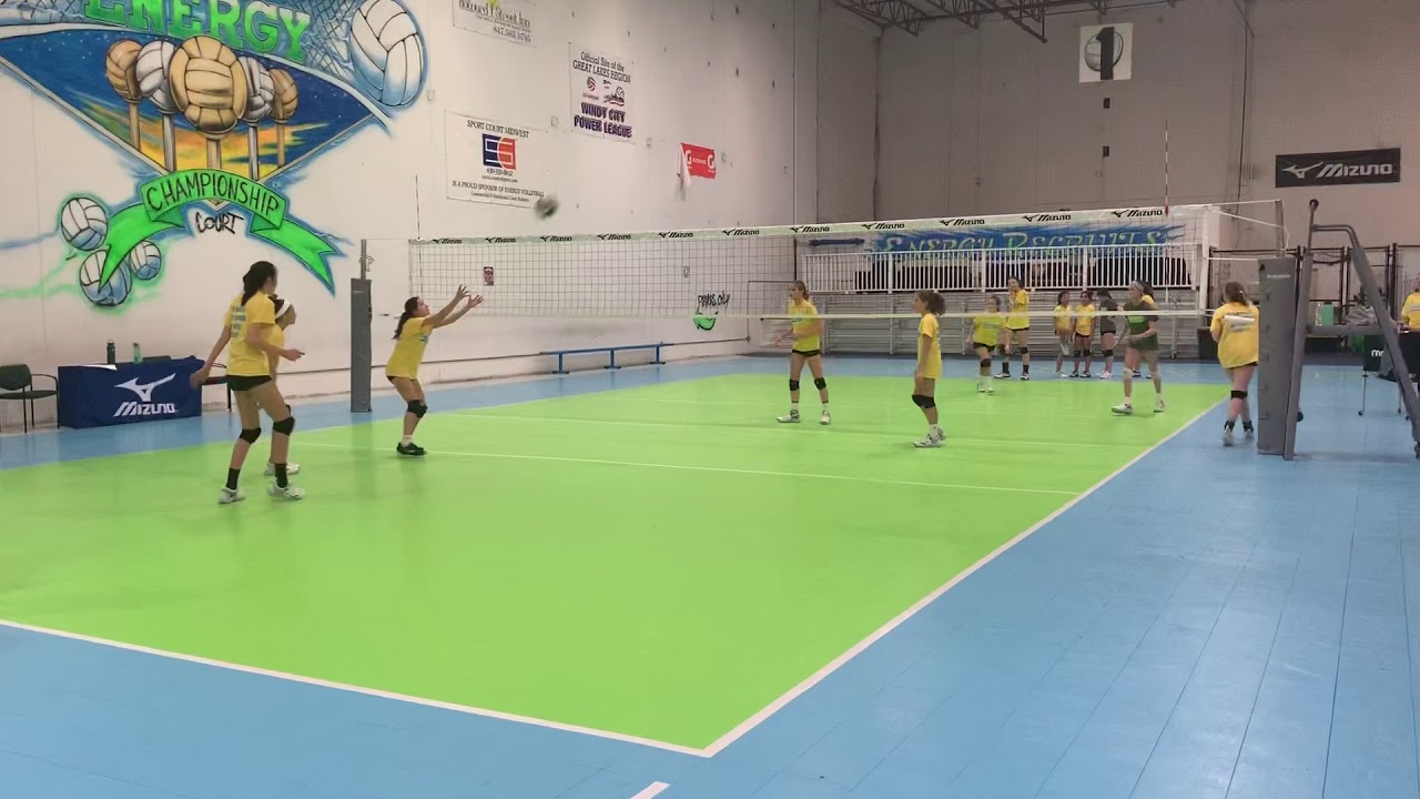 Energy volleyball club cross court drill - YouTube