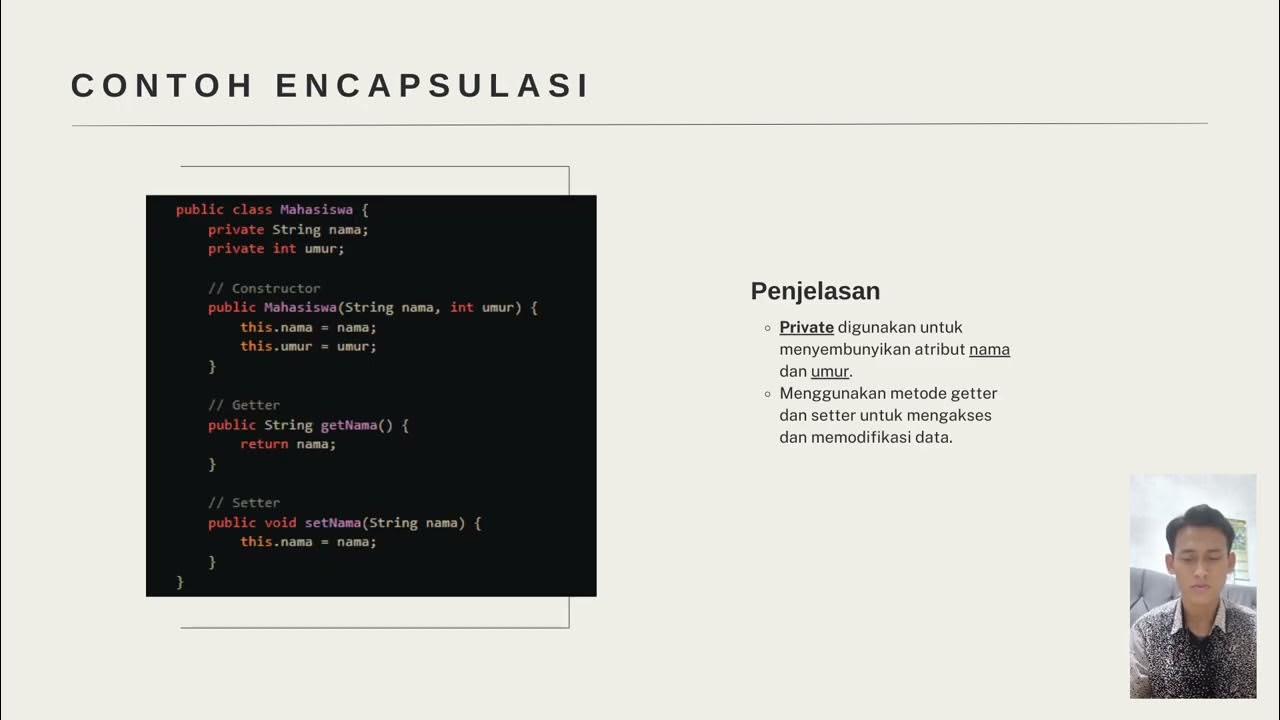 encapsulasi dan overloading - YouTube