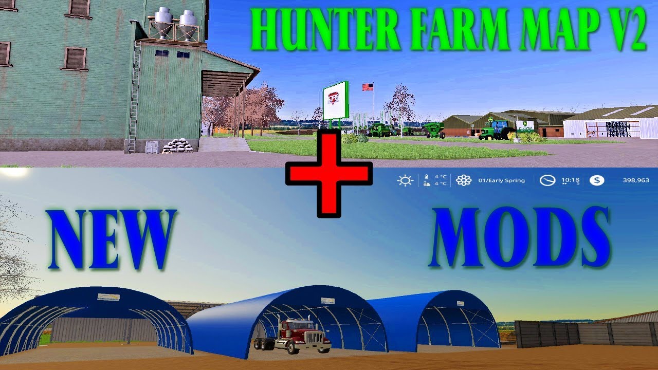 **HUNTER FARM UPDATE V2** NEW TUNNEL TENT PACK MOD & MORE [FS19] - YouTube