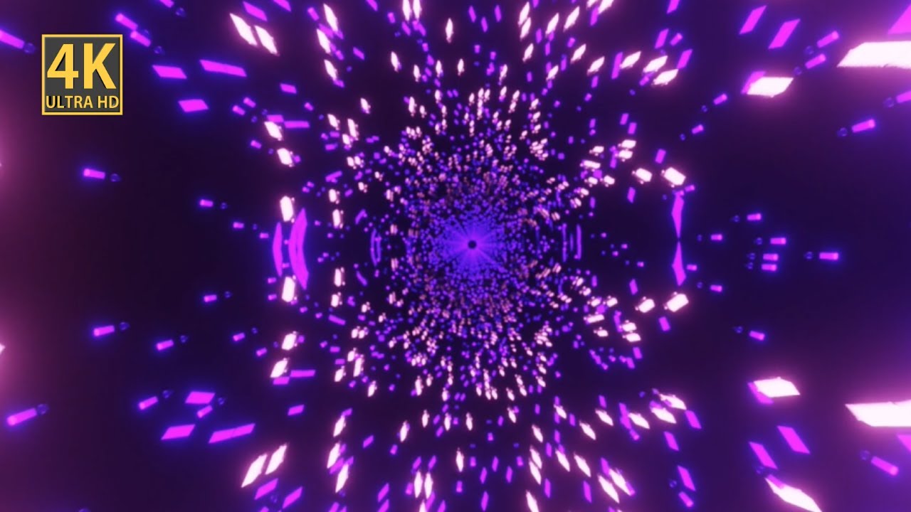 VJ LOOP NEON Pink Purple Bokeh Tunnel Abstract Background Video Simple ...