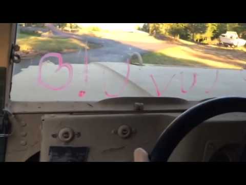 8 year old driving Humvee - YouTube