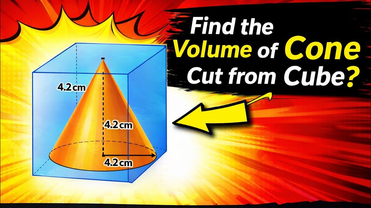 Find the volume (in cm³) of the largest right circular cone that can be ...