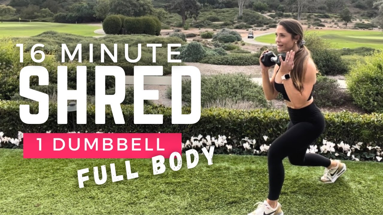 16-Min One Dumbbell Tabata Workout | Fast Fat Burn + Full Body HIIT at ...