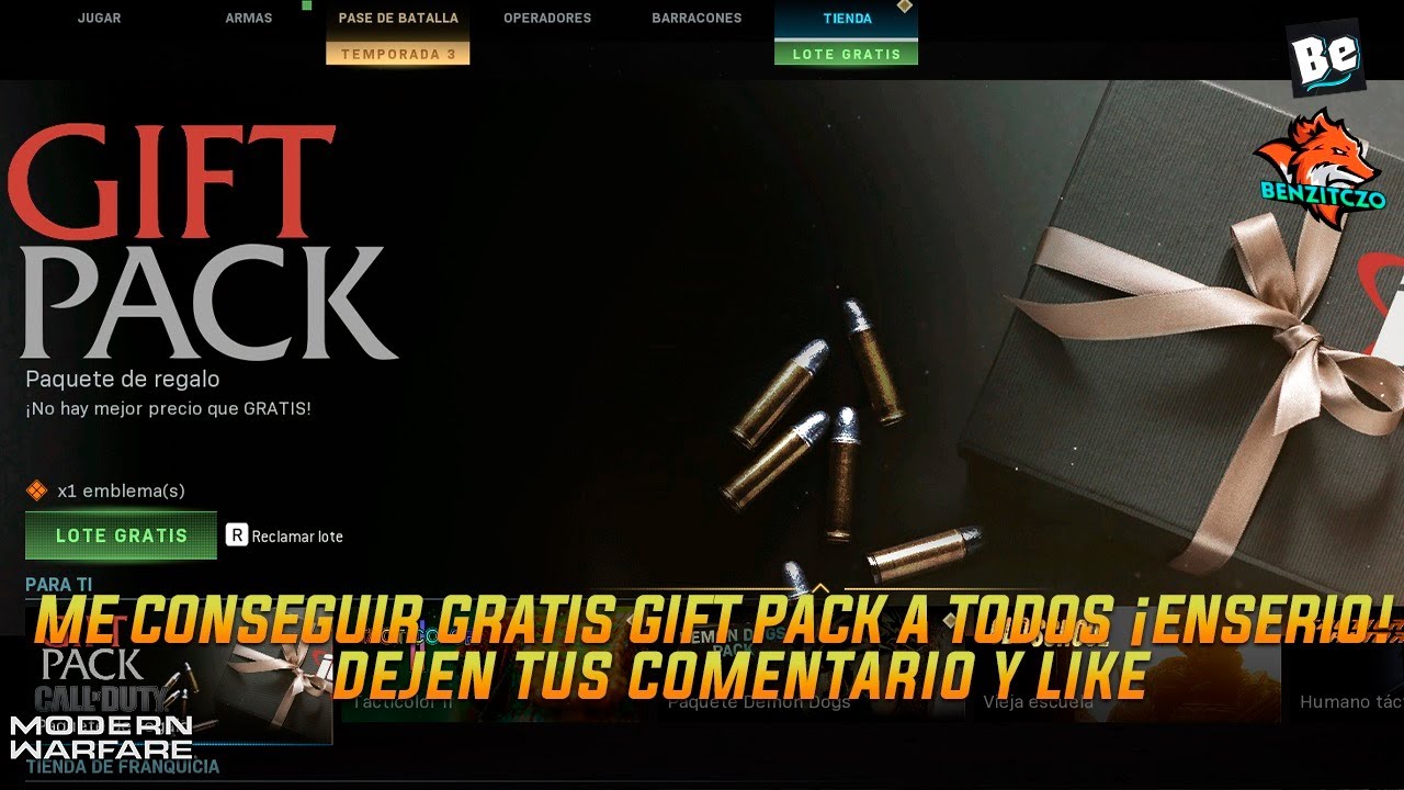 TODOS MIS GIFT PACK CONSEGUIR GRATIS 🎁 | Call Of Duty Warzone - YouTube