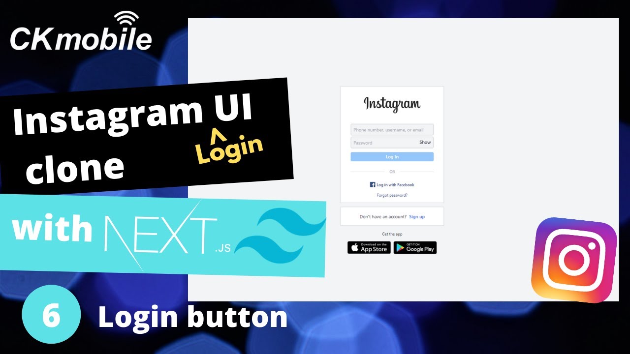 Instagram UI Clone (Login) with NextJS and TailWindCSS #6 login button ...