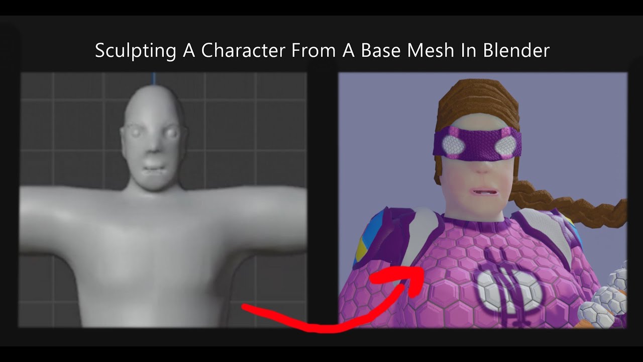 Sculpting A Character From A Base Mesh In Blender - YouTube