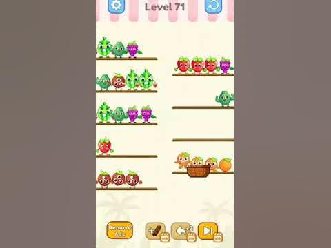 Fruit Color Sort Puzzle┃Level 71┃Complete Level┃Sorting Games - YouTube